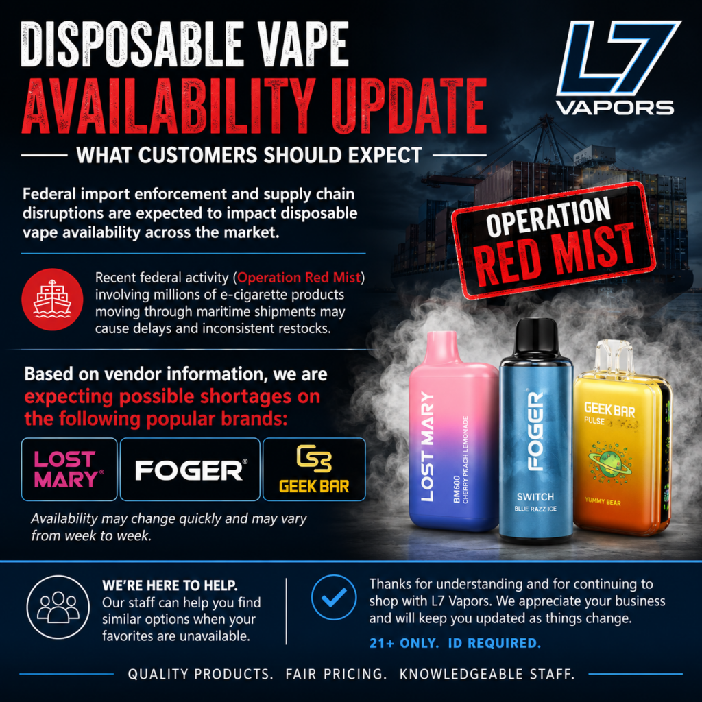 Tennessee Vaping Law Update: What You Need to Know – L7 Vapors Farragut